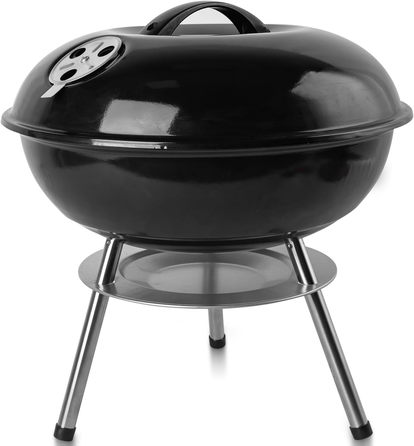 Amazon.com: guogiyala 14inch Charcoal Grill - portable grill with 3-point locking lid and dual ...