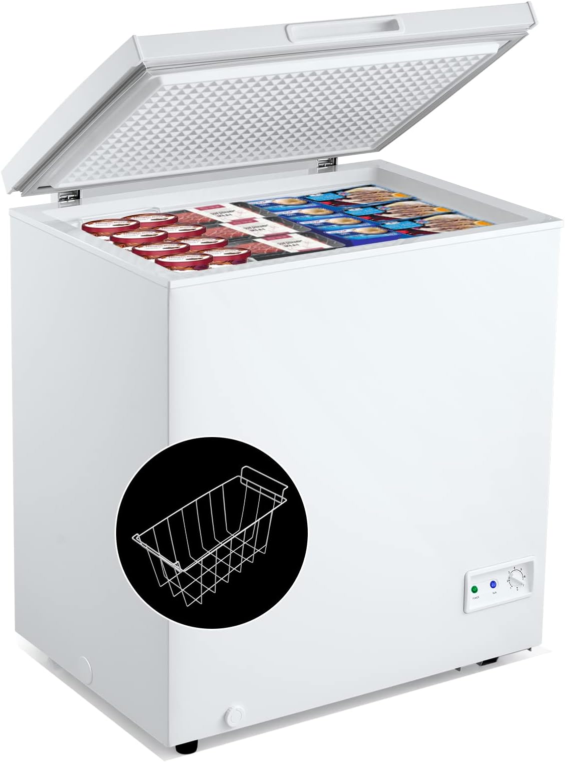 Amazon.com: KUPPET Compact Upright Freezer, Single Door, Reversible ...