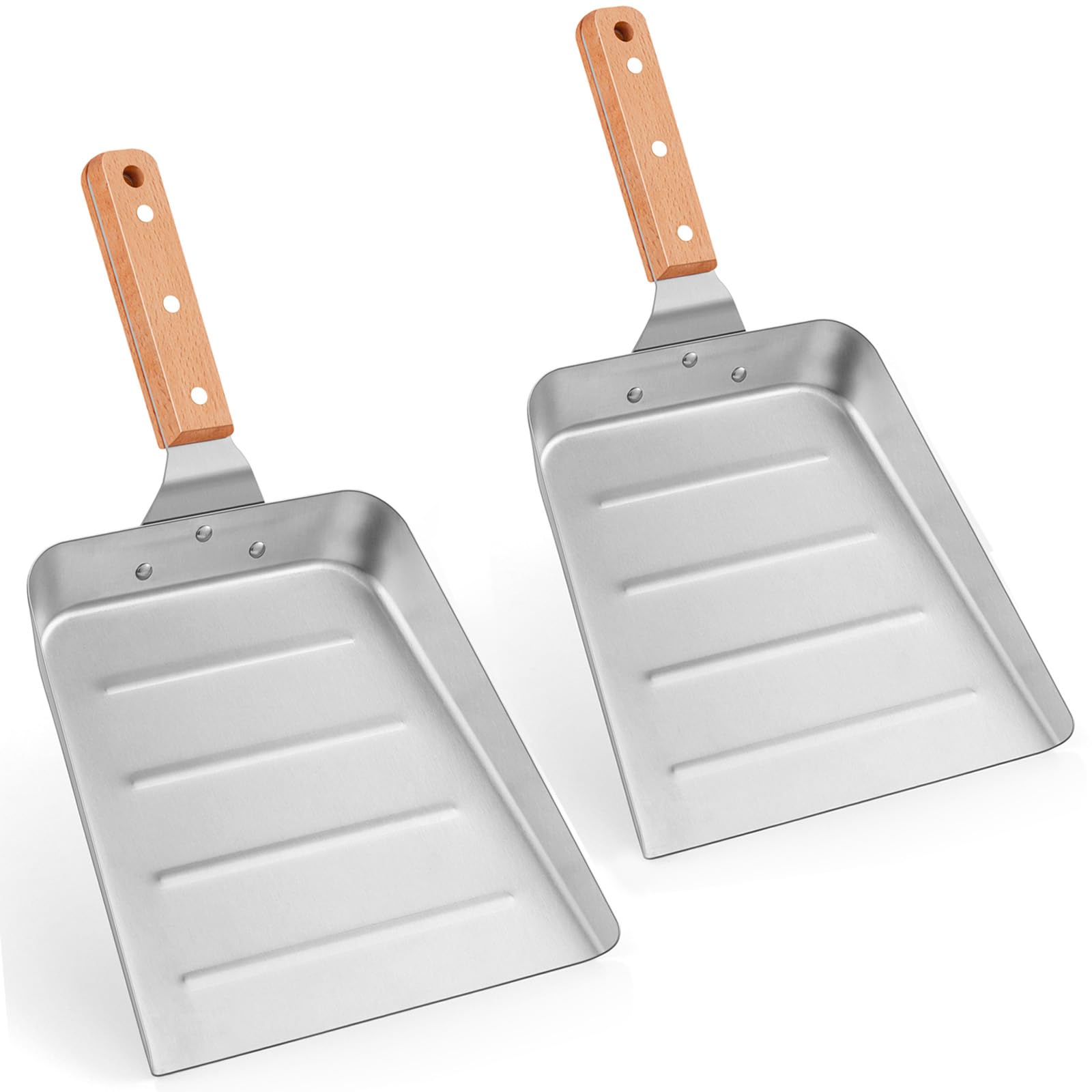 Snapklik.com : 2 Pack Griddle Scoop, Stainless Steel Smash Burger ...