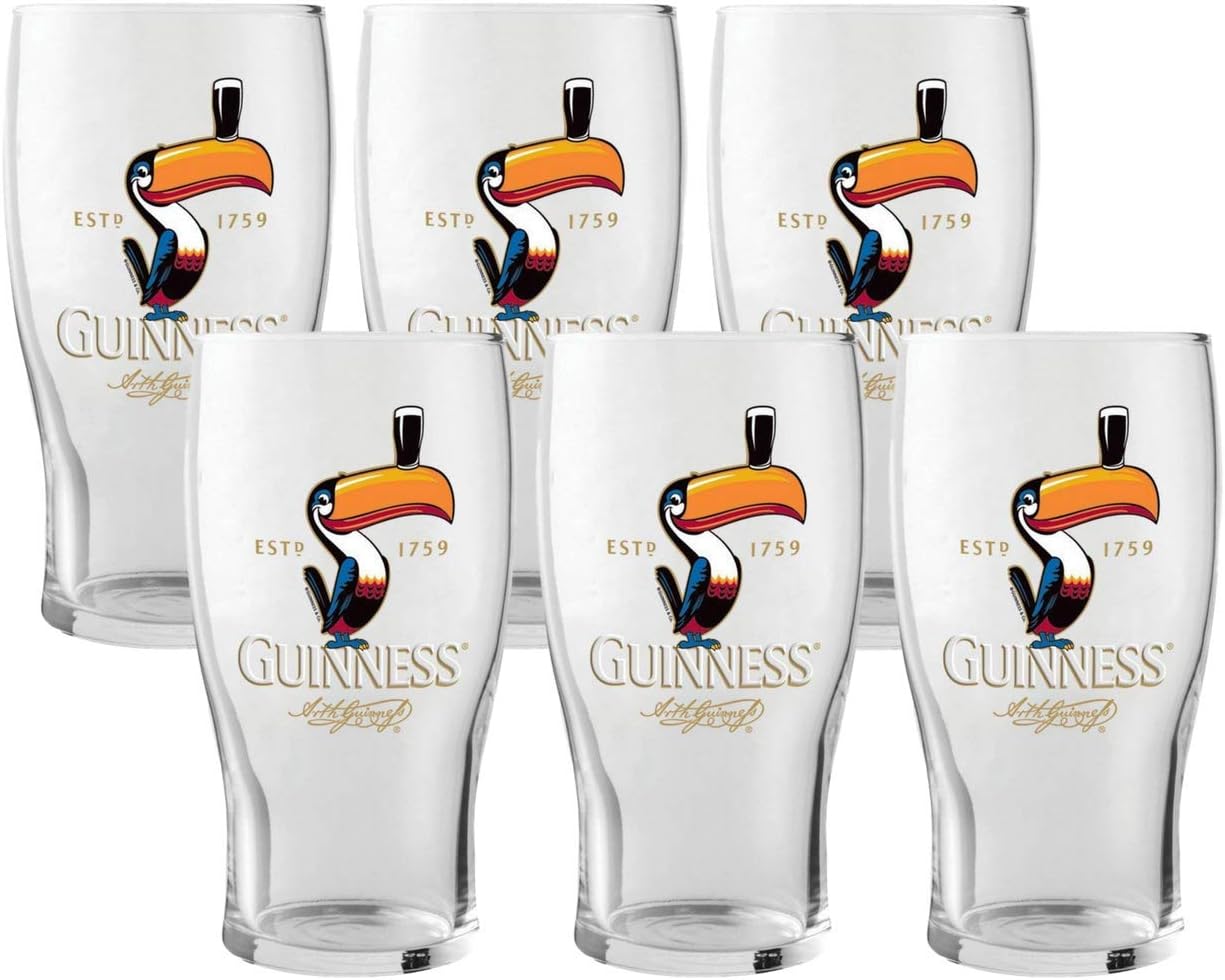 Amazon.com: Guinness Mini Toucan Pint Glass 2Pk : Home & Kitchen