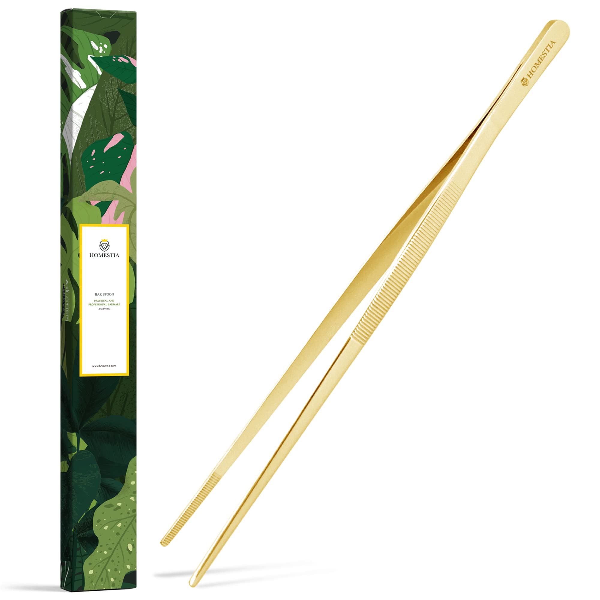 Amazon.com: Homestia 12" Fine Long Tweezer Tongs Professional, Cocktail ...