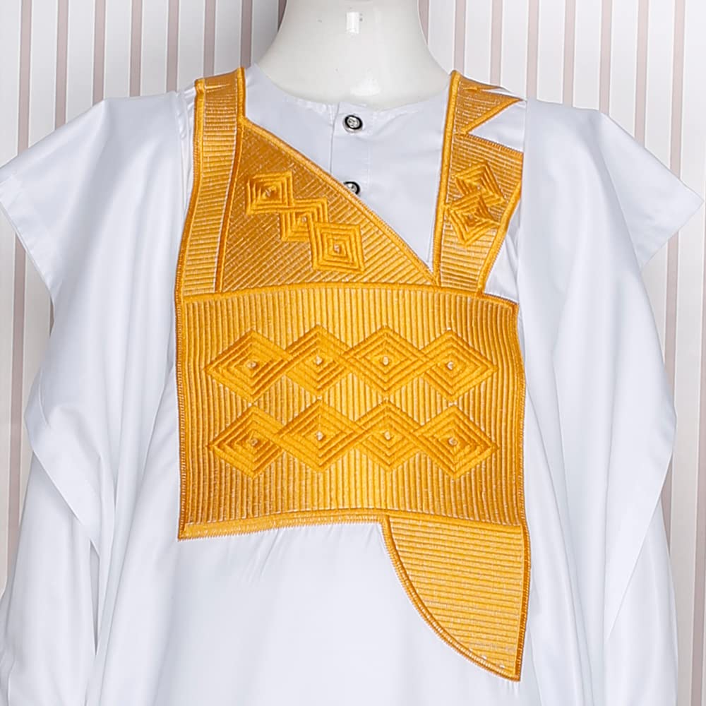 Snapklik.com : White Agbada For Boys African Formal Attire For Kids ...