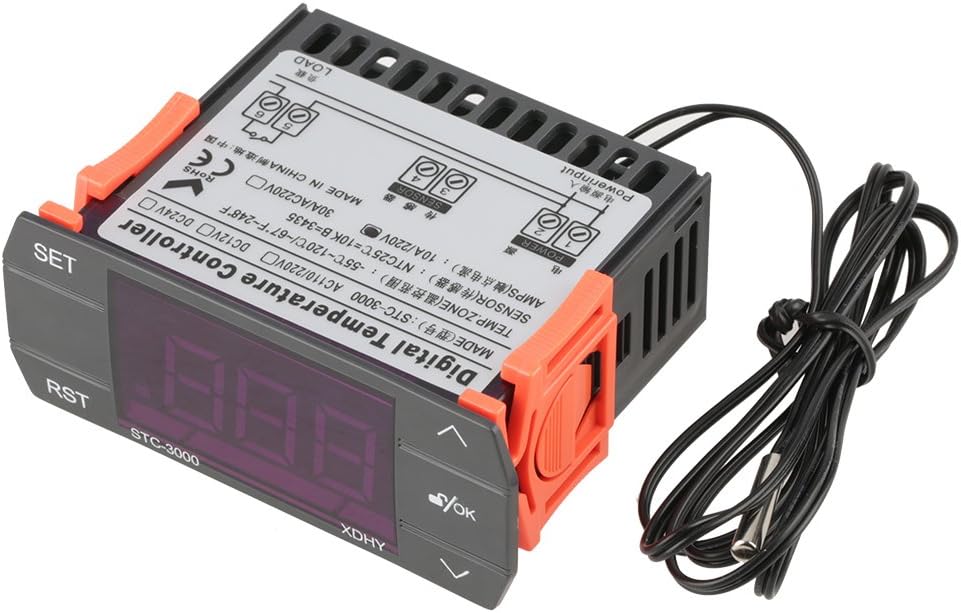 Digital Temperature Controller, Adjustable Heating Cooling Thermostat ...