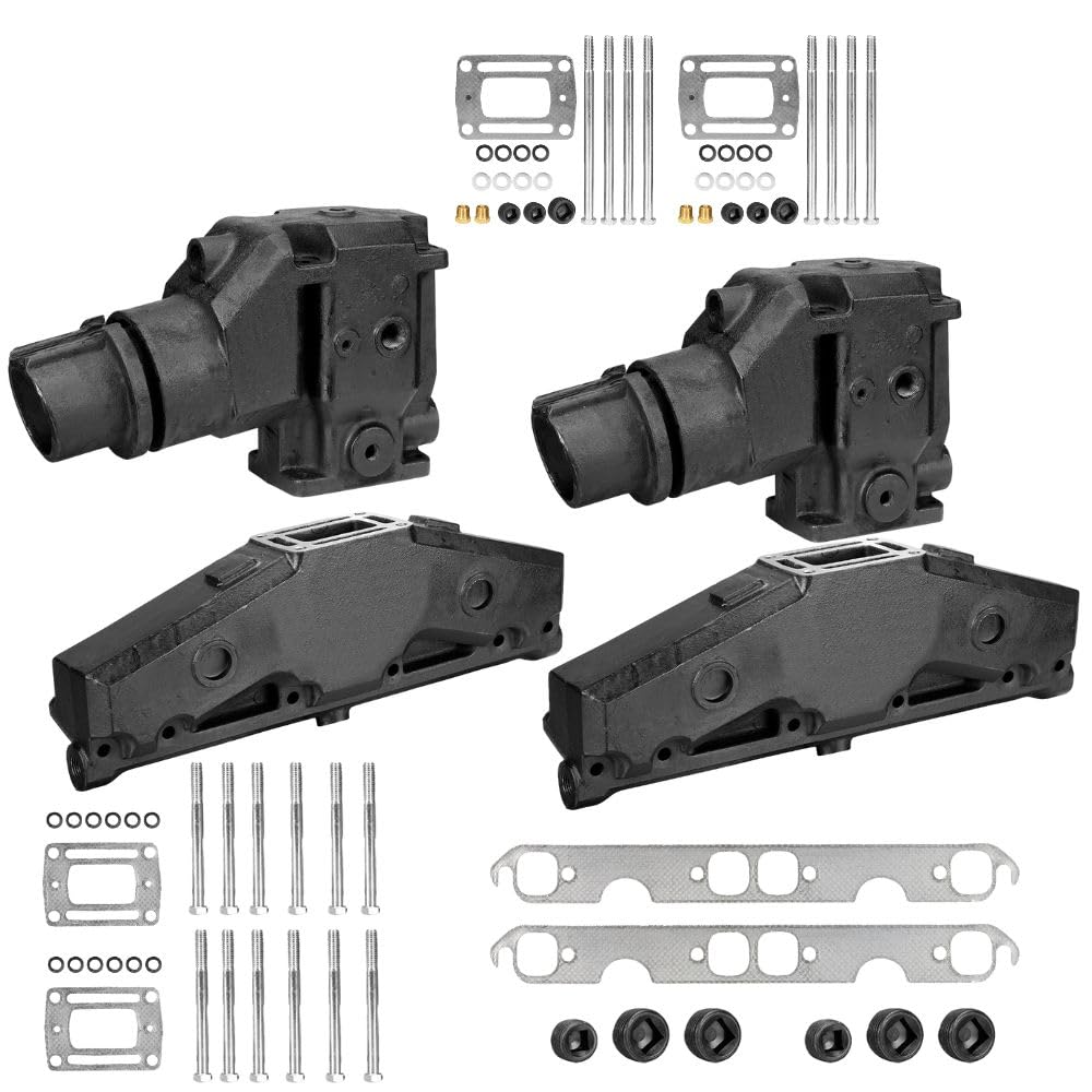 Amazon.com: Exhaust Manifold & Elbow Riser 7.75" Tall Set with Gaskets ...