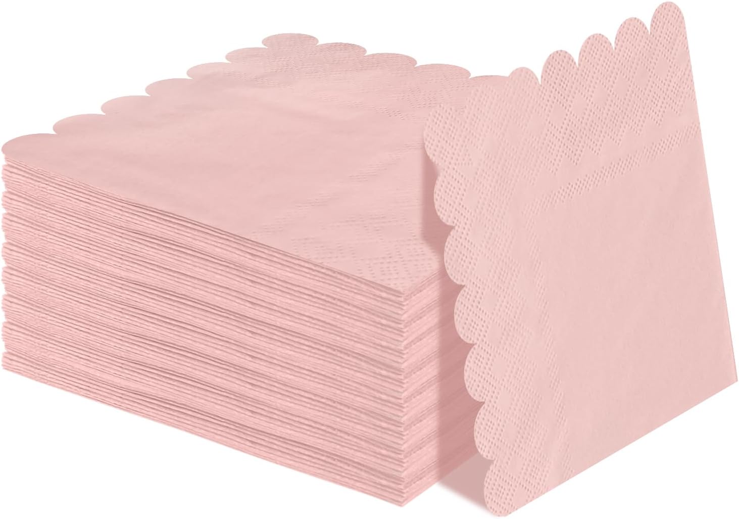 Amazon.com: 50 Pieces 3-ply Light Pink Napkins Disposable Folded 5 x 5 ...