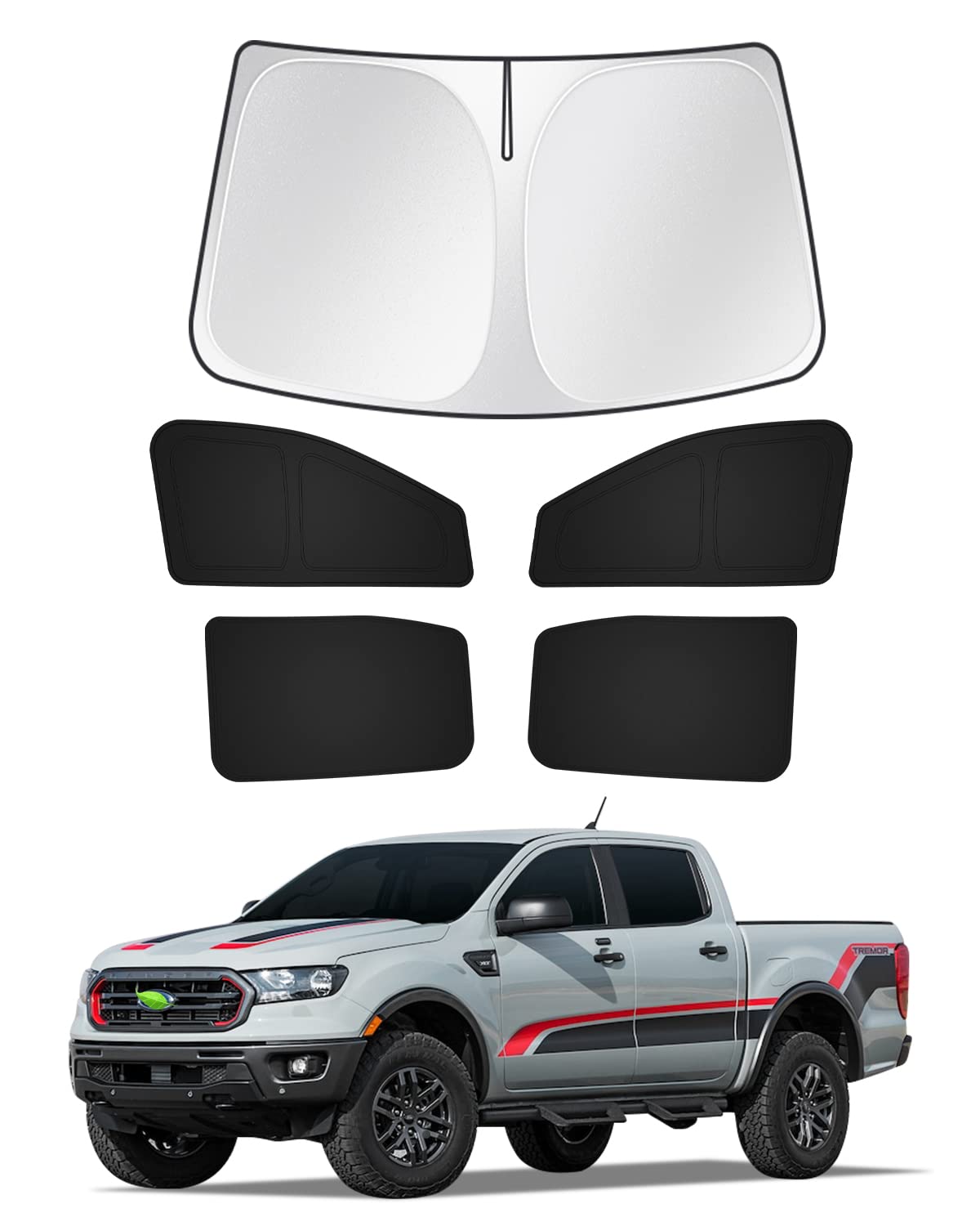Amazon.com: Canvcle Sunshades for 2019-2024 2025 Ford Ranger 4Door ...