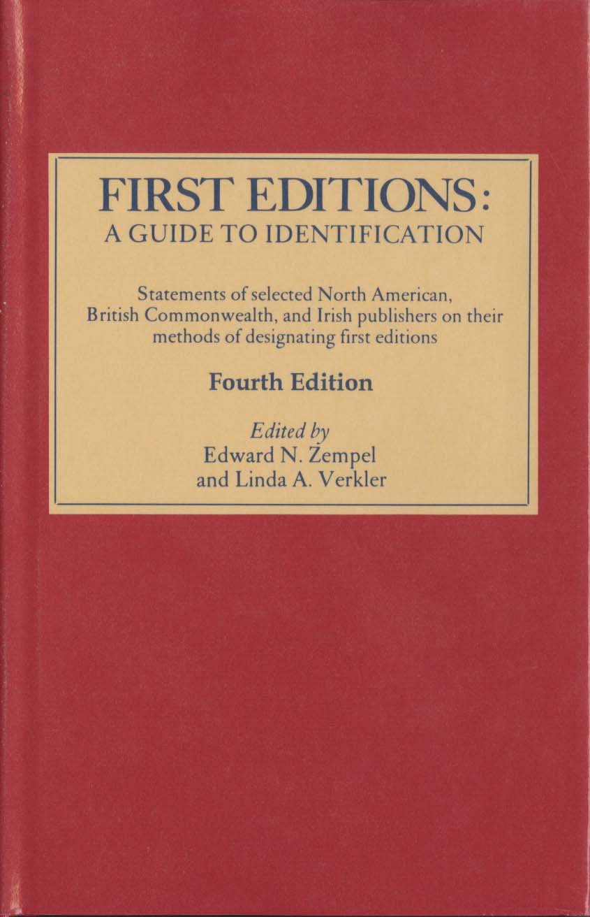 Amazon.com: First Editions: A Guide to Identification: 9780930358181 ...