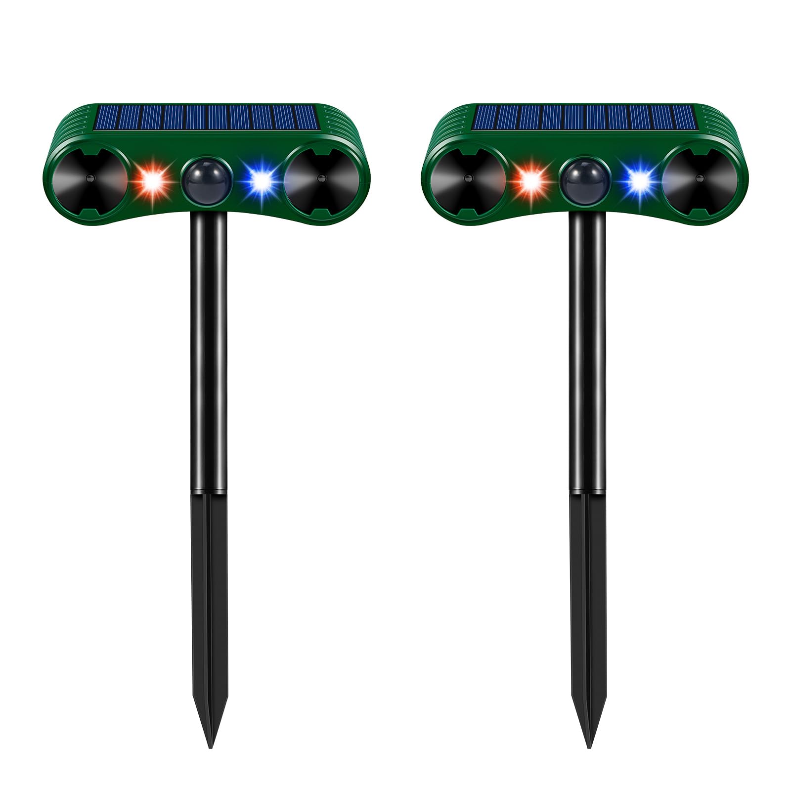 2 Pack Solar Ultrasonic Animal Repellent 2024 Nocturnal Animal ...