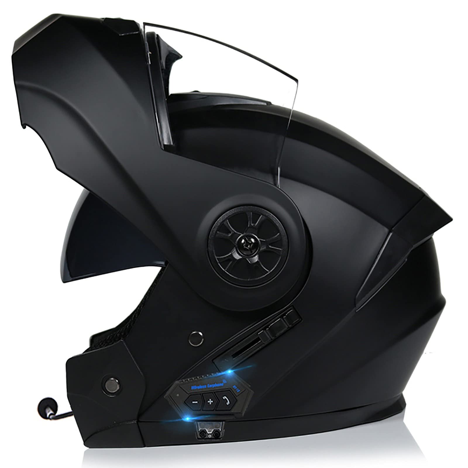 Bluetooth Integrated Modular Front Motorcycle Helmet Motorbike Crash ...