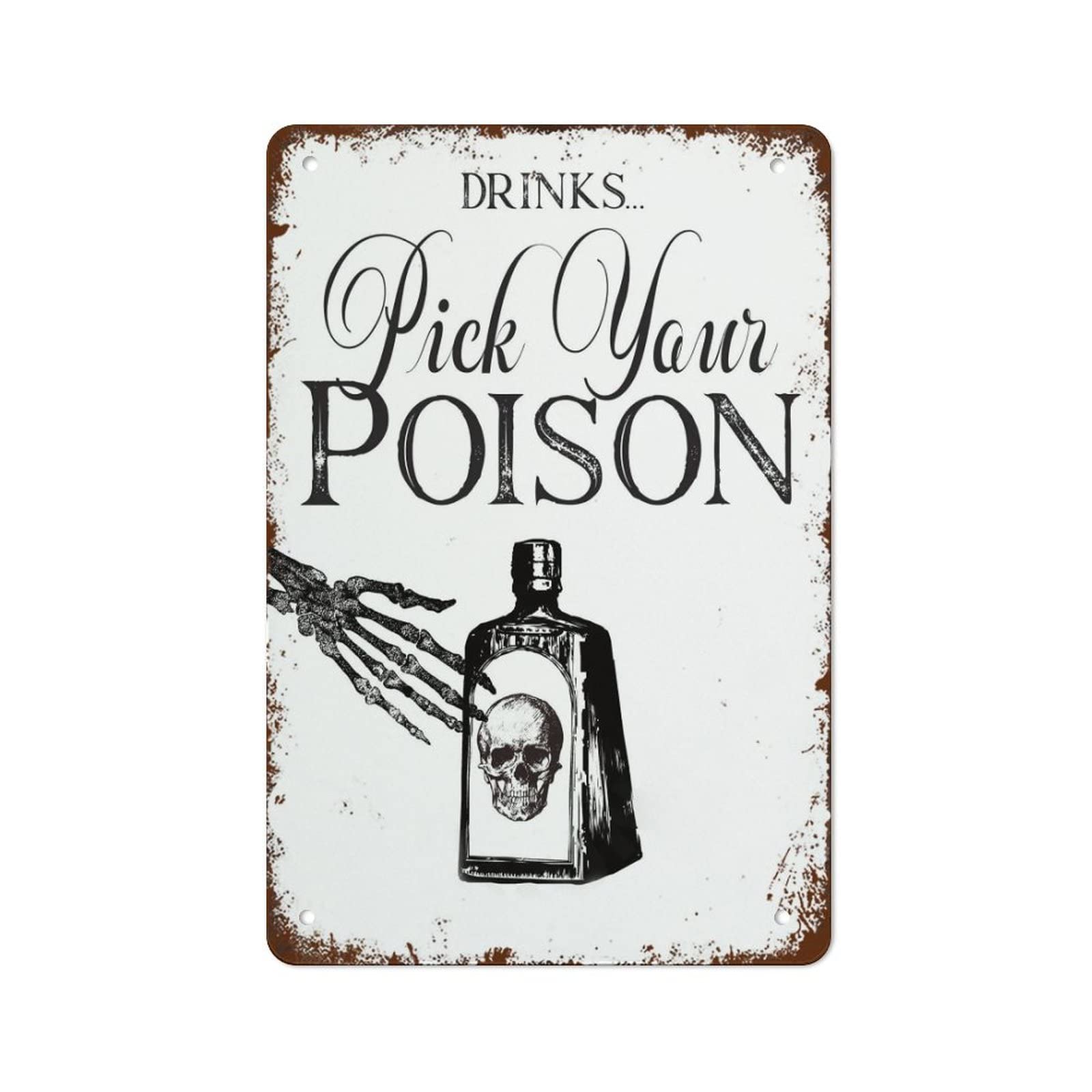 Amazon.com: NAMEY Halloween Sign, Drink Bar Sign, Pick Your Poison ...