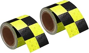 PATIKIL Reflective Tape, 2 Roll 10 ft x 2-inch Waterproof Adhesive High Visibility Caution ...