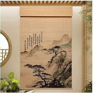 Bamboo Roller Blind - Durable Household Privacy Window Blinds Light ...