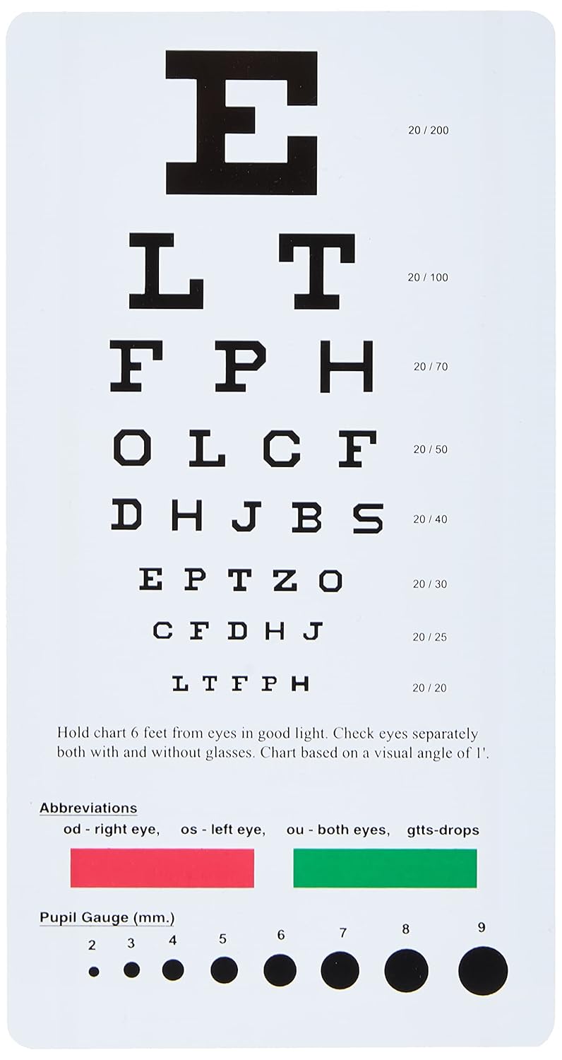 Amazon Prestige Medical 3909 Snellen Pocket Eye Chart Office amazon-prestige-medical-3909-snellen-pocket-eye-chart-office