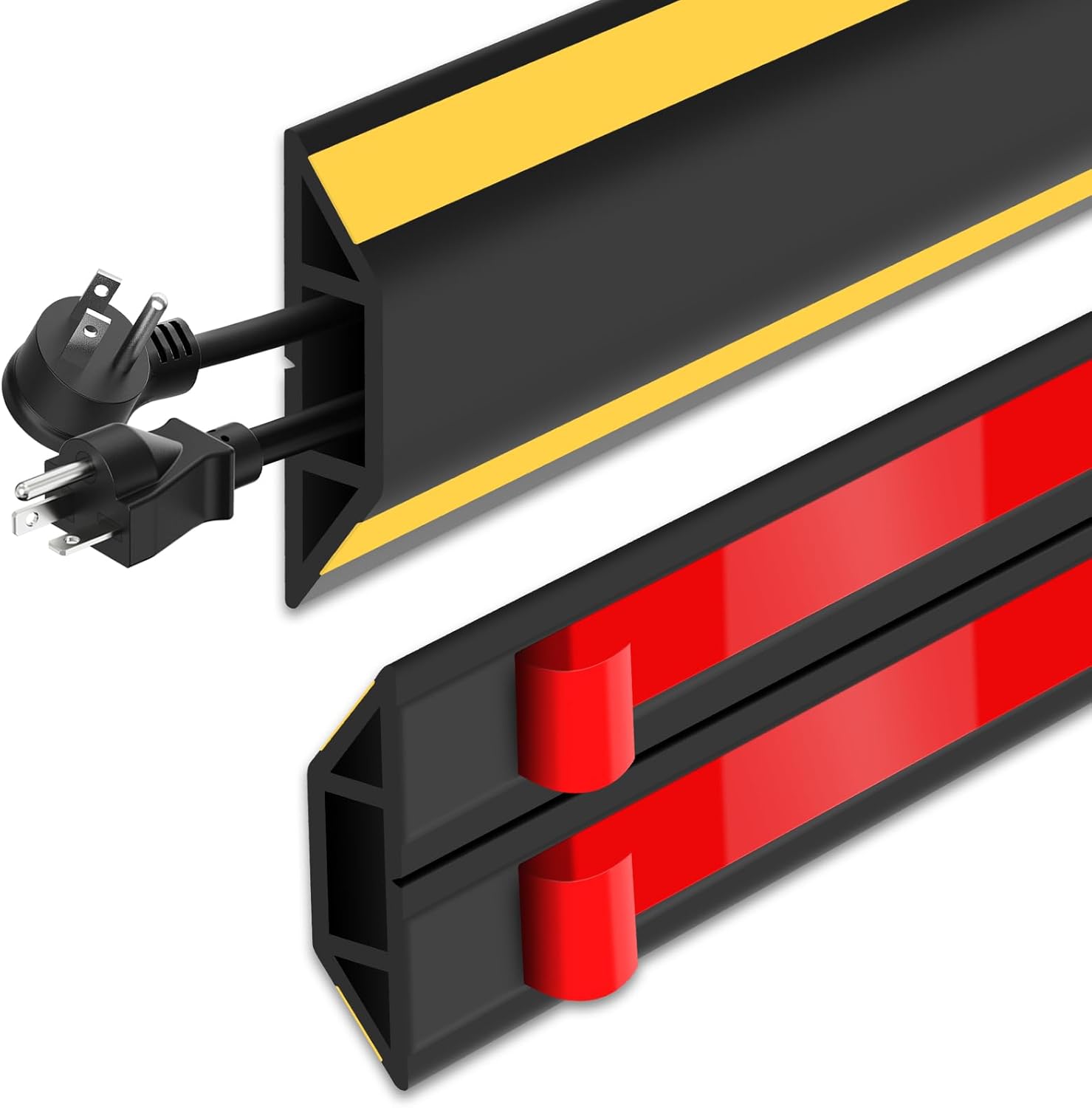 Floor Cable Protector, 1M Self Adhesive Outdoor Cable Covers, Flexible ...