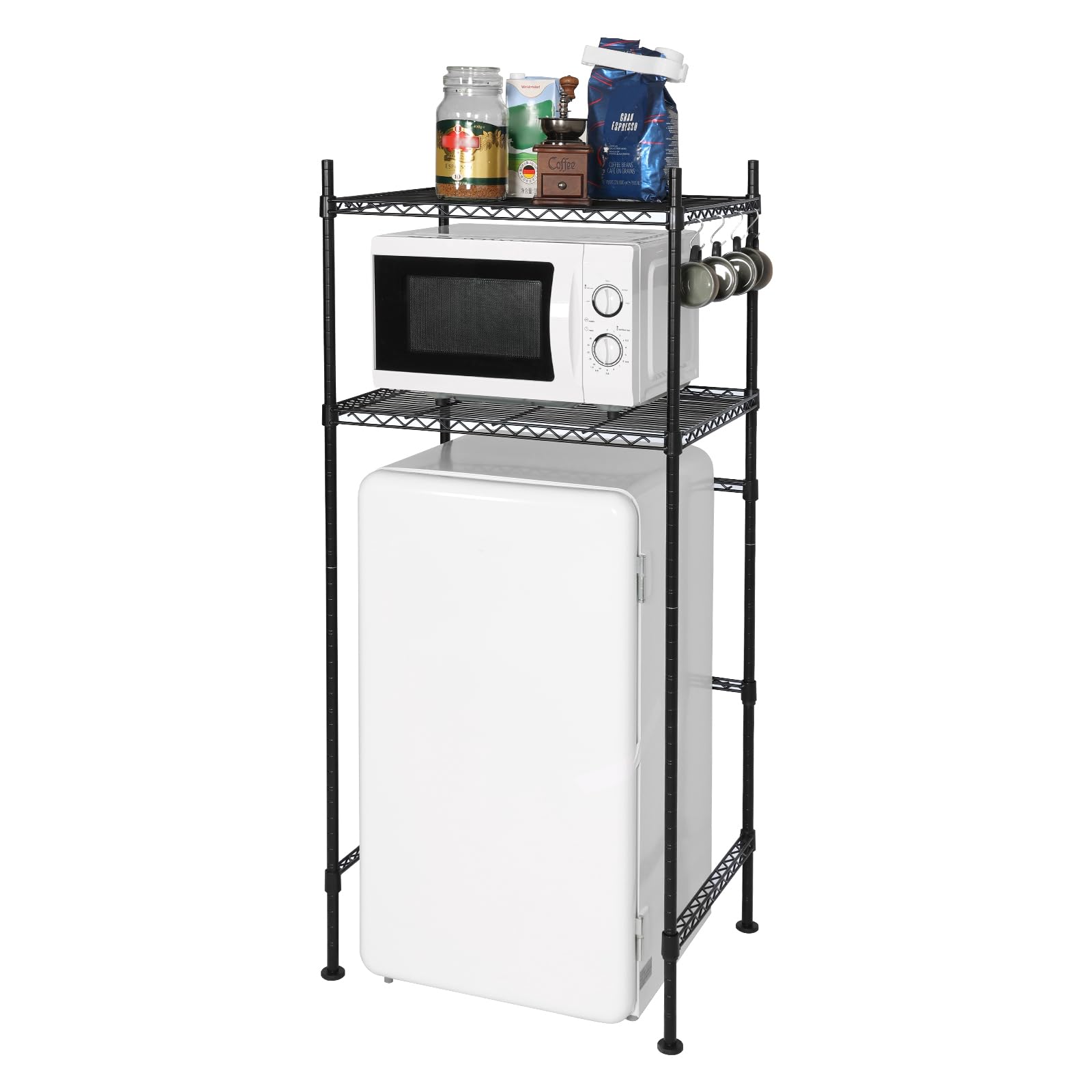 Mini Microwave LUCKUP Mini Fridge Shelf 2Tier Height Adjustable Mini ...