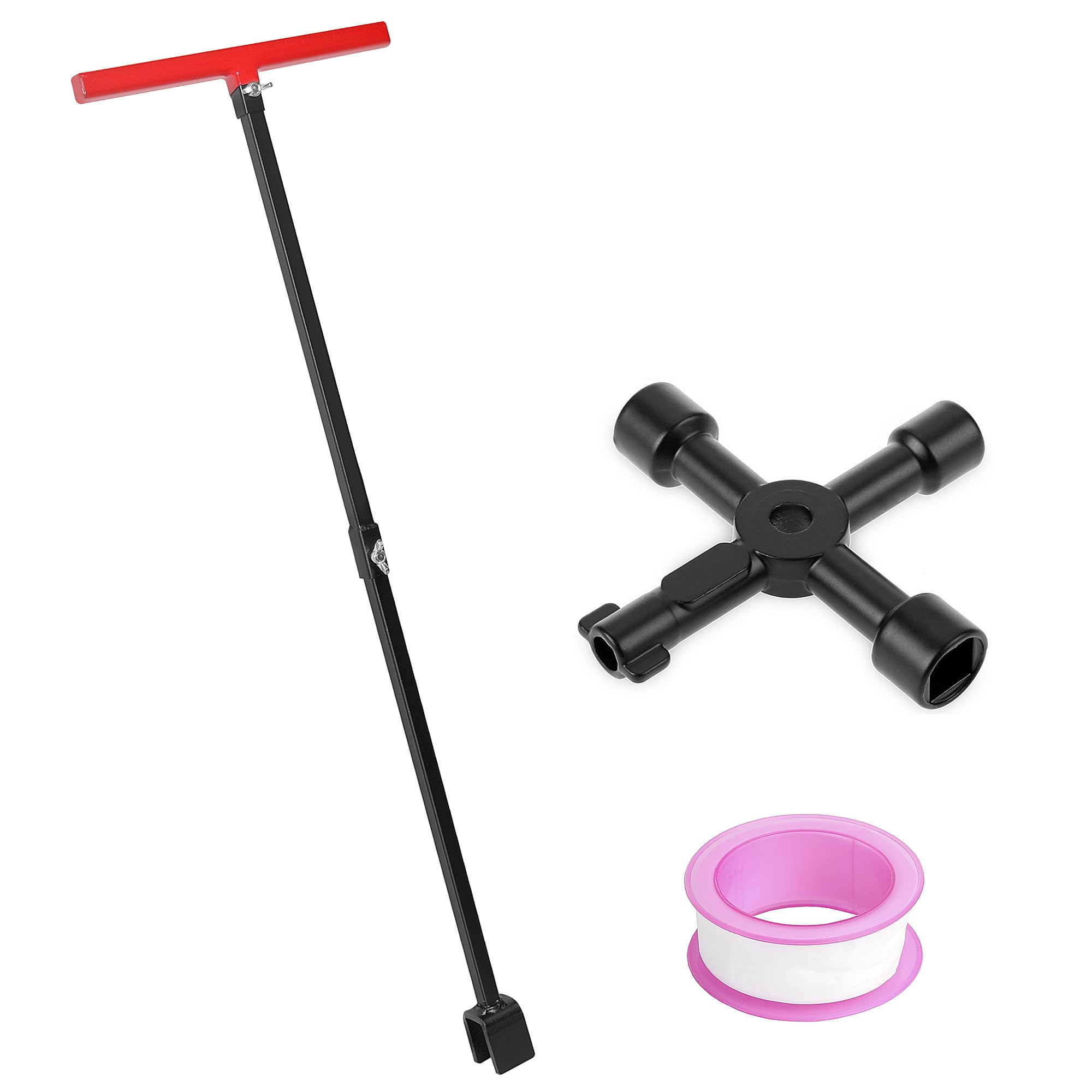 Pftjujudan Water Meter Key Wrench,Water Shut Off Tool,Enforced Steel T ...
