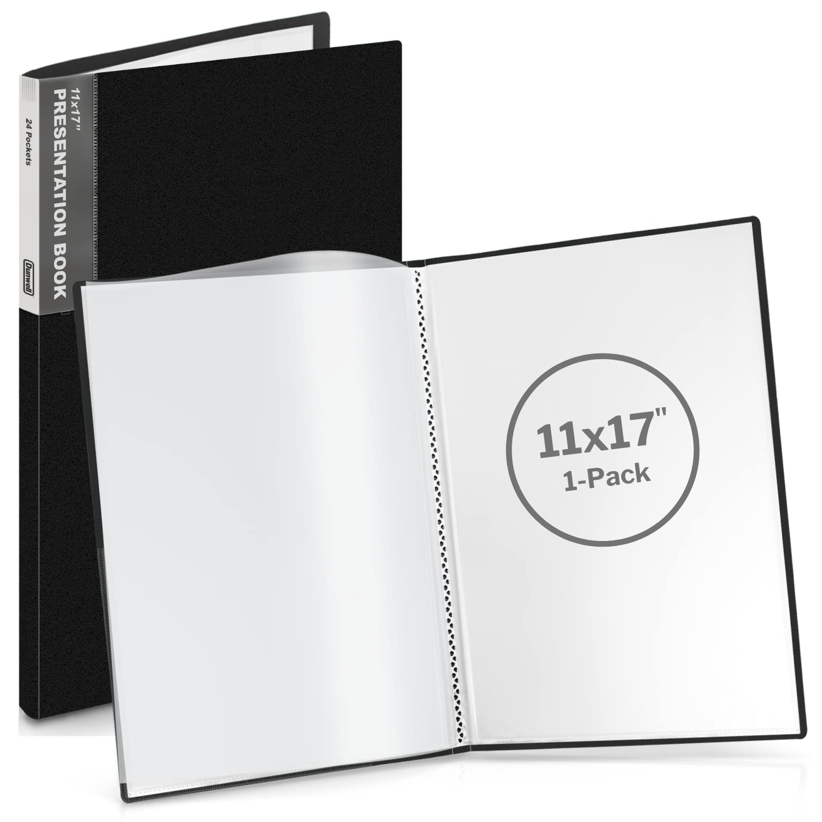 Buy Dunwell 11x17 Portfolio Binder Folder Black Vertical Binder
