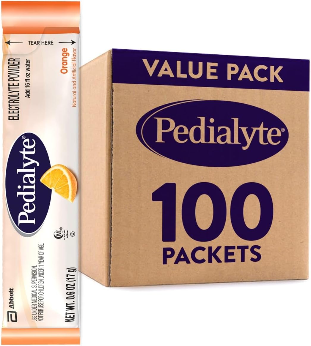 Amazon.com: Pedialyte Electrolyte Powder Packets, Orange, Hydration ...