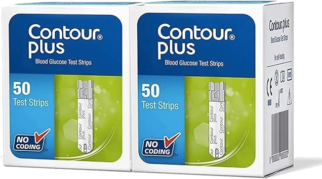 Contour Plus paquete de 100 tiras para glucómetro : Amazon.com.mx ...