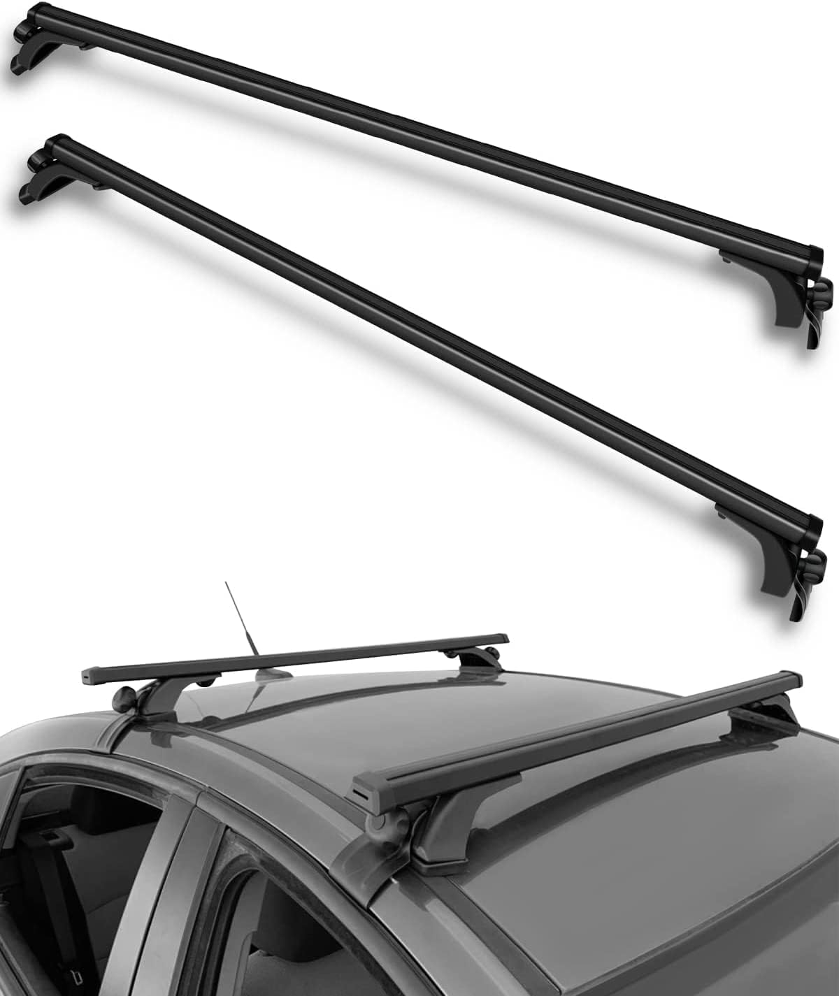 Amazon.com: FINDAUTO Universal 55" Window Frame Roof Rack Cross Bars ...