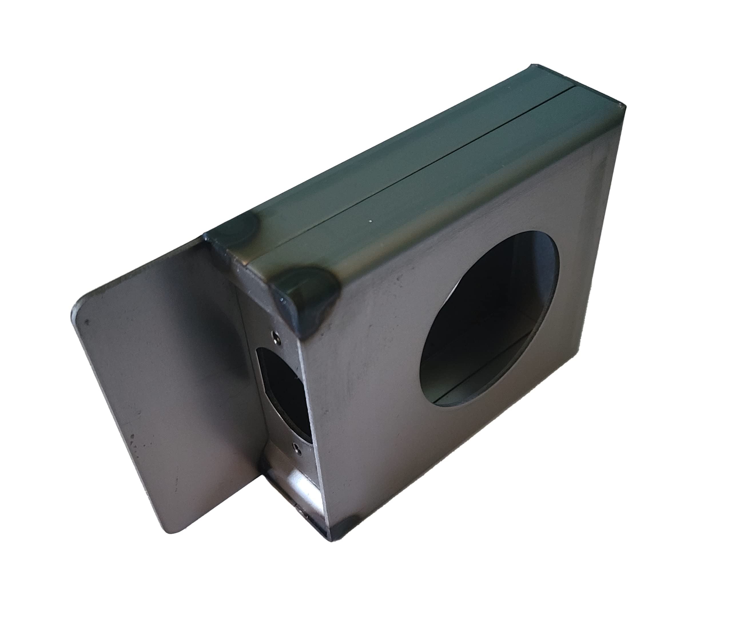 1 1/4" Single Hole Weldable Steel Lockbox for Metal Doors and Gates ...
