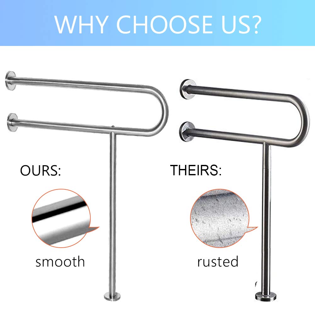 Snapklik.com : Duzzy Toilet Grab Bar, 30-Inch Safety Bathroom Rail ...