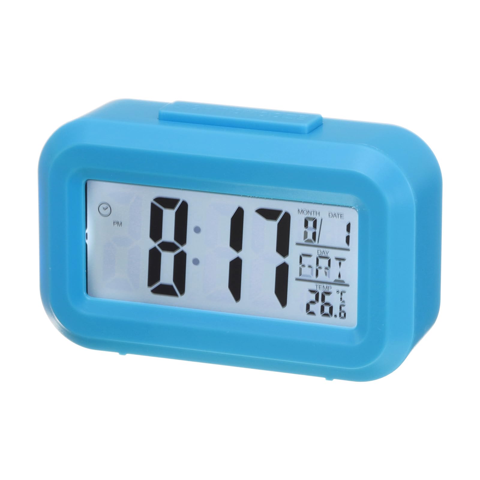 Amazon.com: uxcell Square Electronic Alarm Clock with LCD Screen, Blue ...