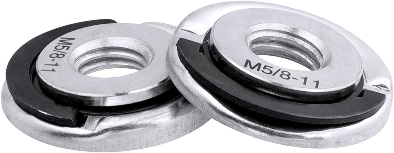 Mesee 2 Pieces Quick Clamping Nuts 5/8"-11 Angle Grinder Fast Locking ...