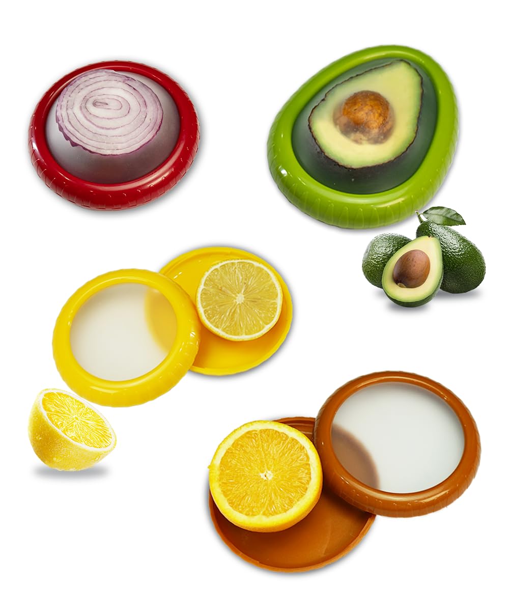 Amazon.com: TRIBENDER Silicone Fruit and Vegetable Storage Containers 4 ...