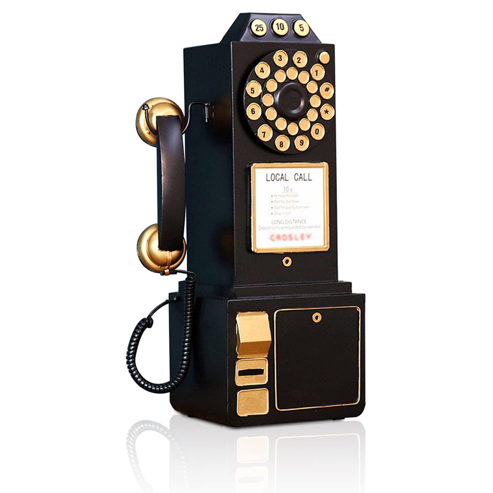 Amazon | アンティーク電話 - ピンクのロータリーダイヤル 固定電話モデル ヴィンテージクラシック電話小道具 レトロ 壁取り付け工芸品 ...