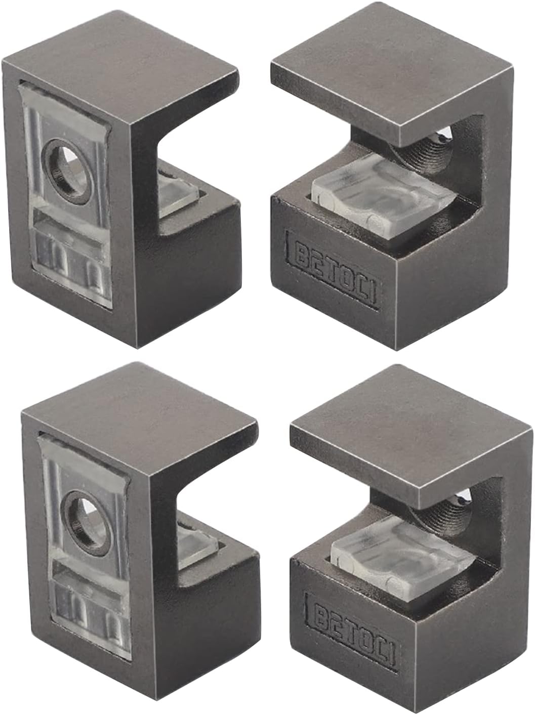 Amazon.com: Meprotal 6pcs Aluminum Alloy Glass Shelf Bracket Clips ...