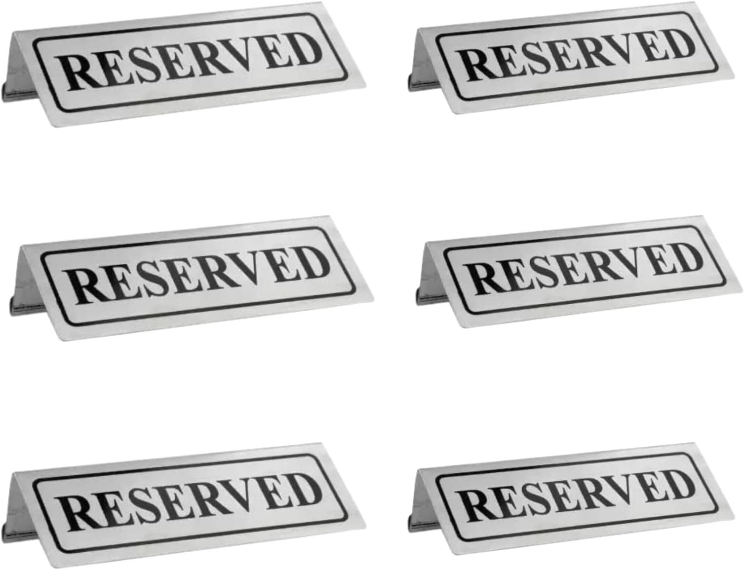 THW® Stainless Steel RESERVED Sign for Reasurant Table - Pack of 4 ...