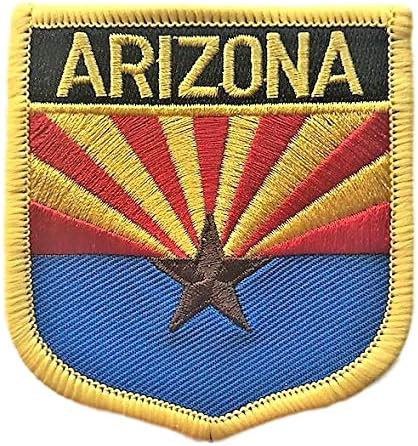 Amazon.com: Arizona Flag Badge Patch / U.S. State Shield Embroidered ...