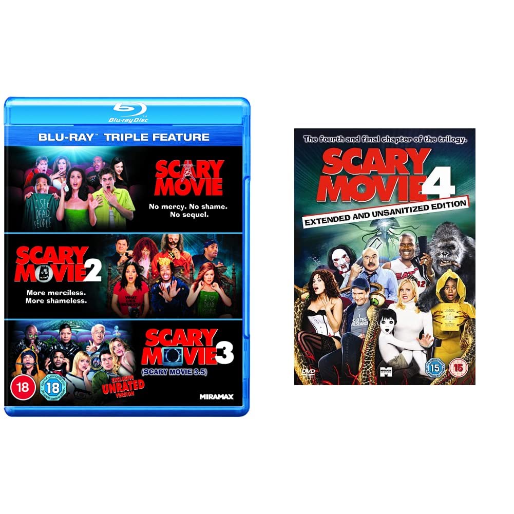 Scary Movie 3-Movie Collection [Blu-ray] [2020] & Scary Movie 4 [DVD ...