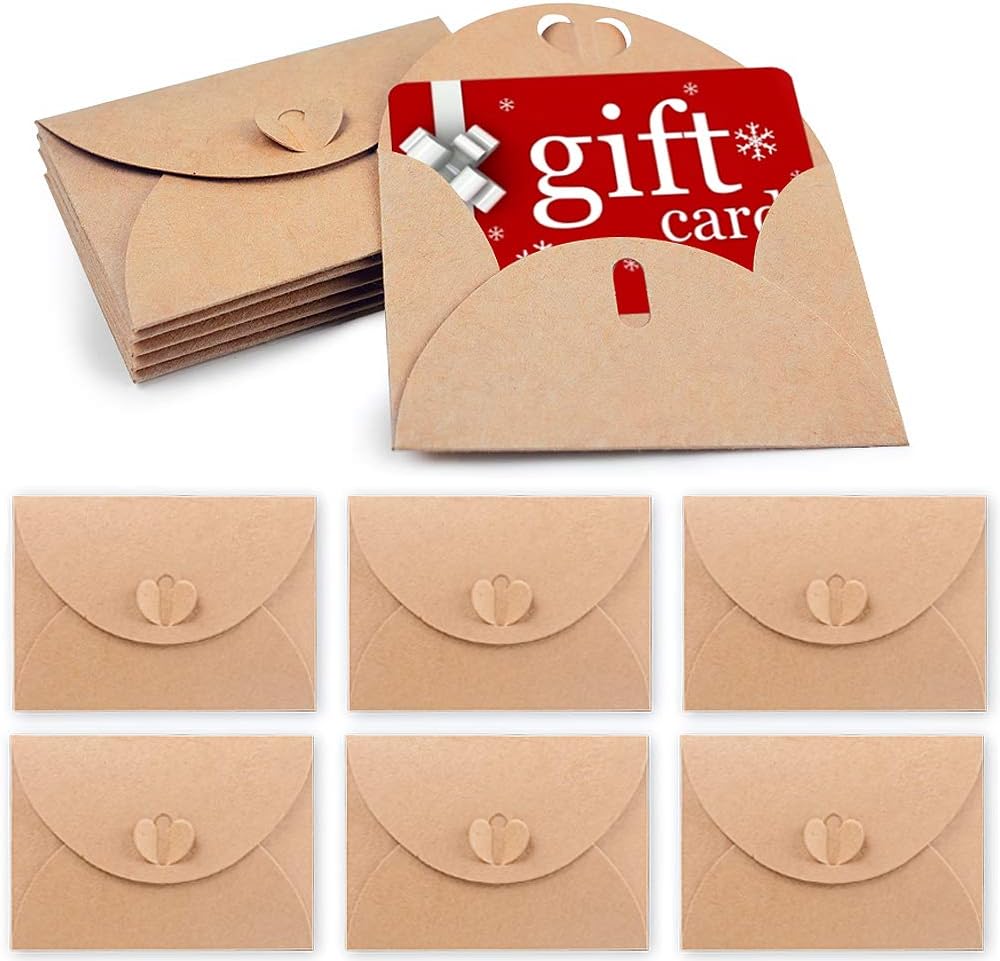 Amazon.com : Tenceur 500 Pcs Mini Christmas Gift Card Envelopes Bulk ...