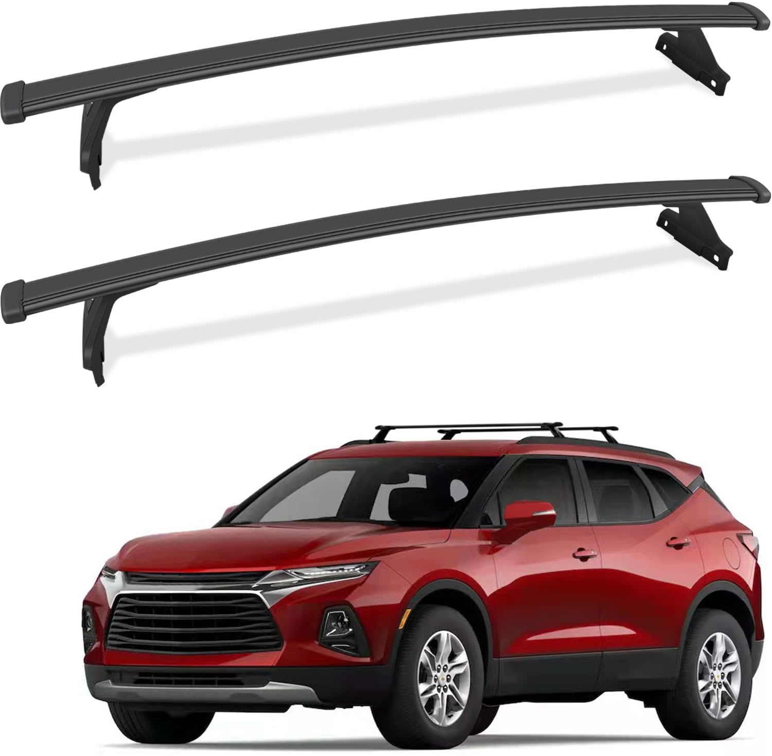 Snapklik.com : KINGGERI 220lbs Cross Bars Roof Racks Fit For Chevy ...