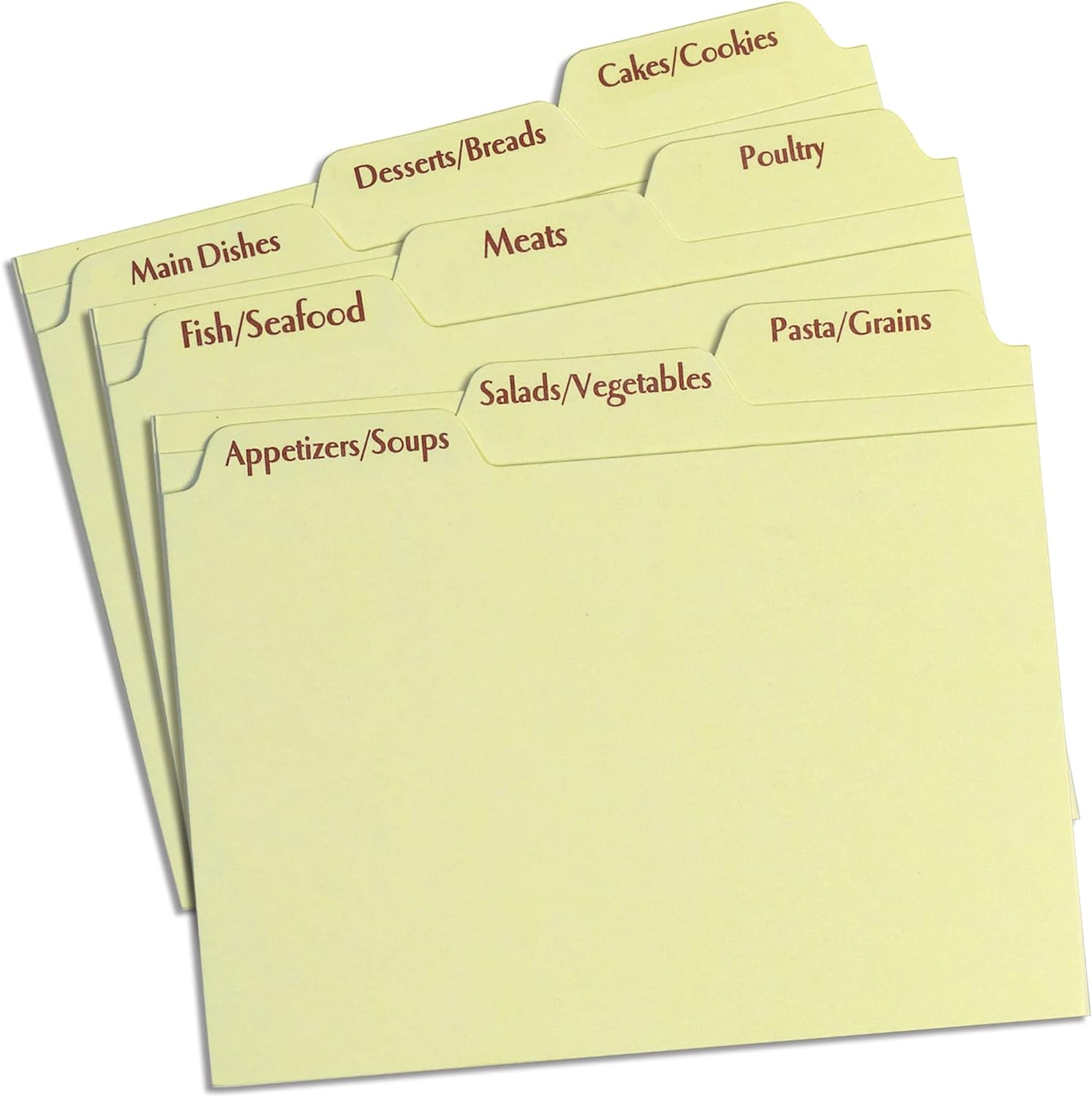 Amazon.com: Recipe Card Box Tab Divider Set: Recipe Holders: Home & Kitchen
