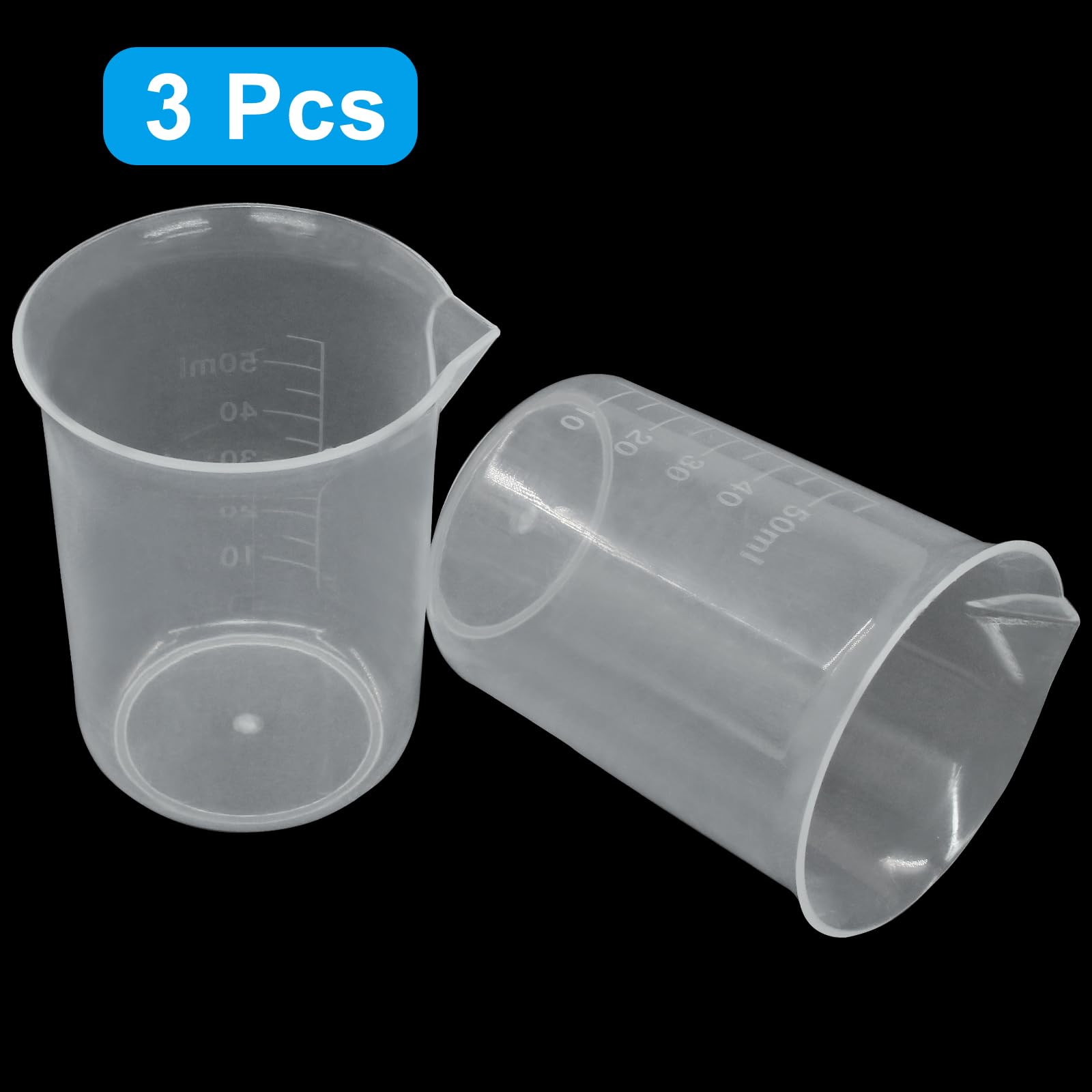 Snapklik.com : LifCratms 3 Pcs Transparent Lab Measuring Cup