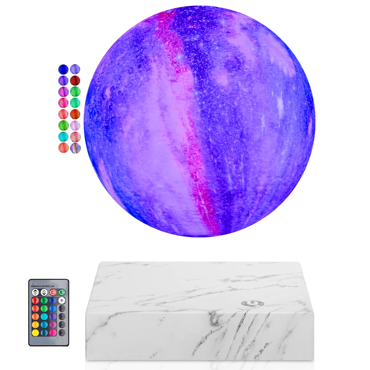 Magnetic Levitating Moon Lamp - Floating and Spinning 3D Galaxy Moon ...