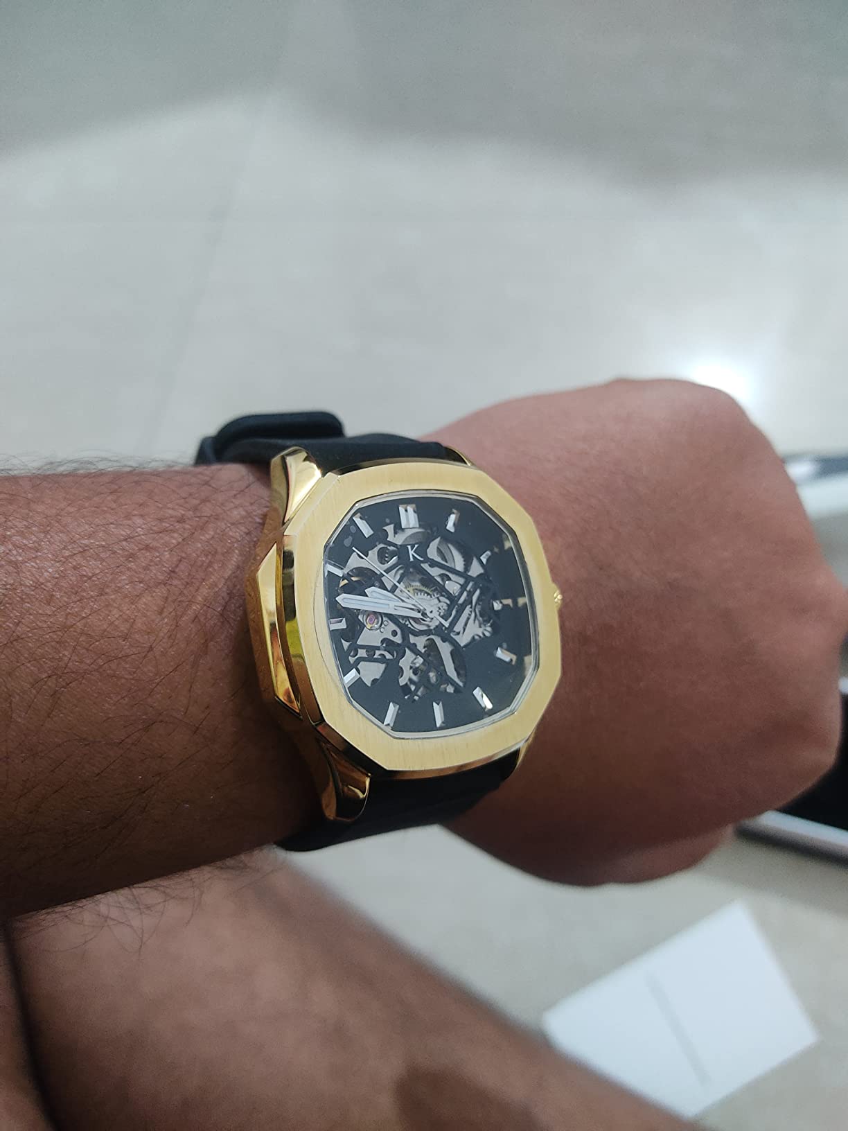 Kredo OTUS Gold Mechanical Atuomatic Skeleton Analogue Self-Winding ...