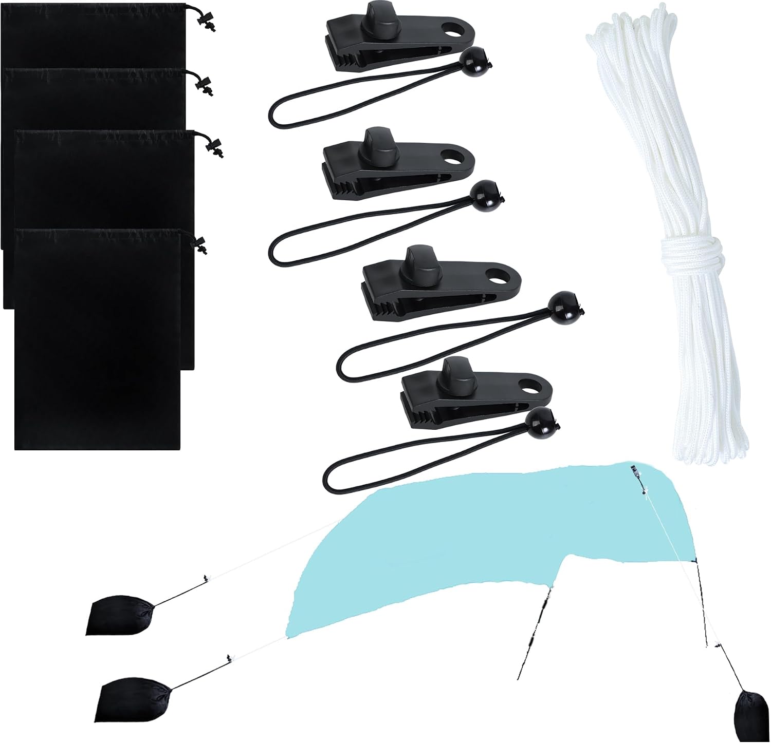 Amazon.com : Mqiielle Beach Shade Accessories No Wind Assist Sun Canopy ...