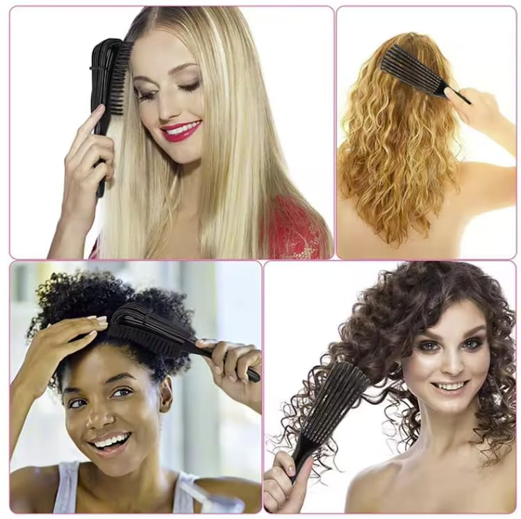 Detangling Hair Brush Adjustable Hair Styling Plastic Curly Hair ...