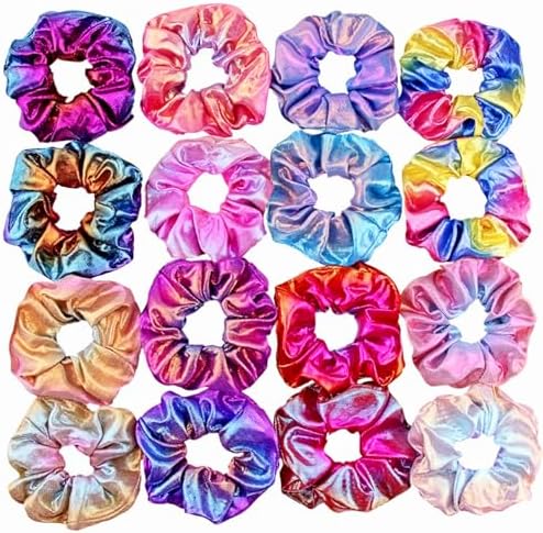 Amazon.com : QIYUDA 16 Pcs Cute Hair Scrunchies for Girls, Shiny ...