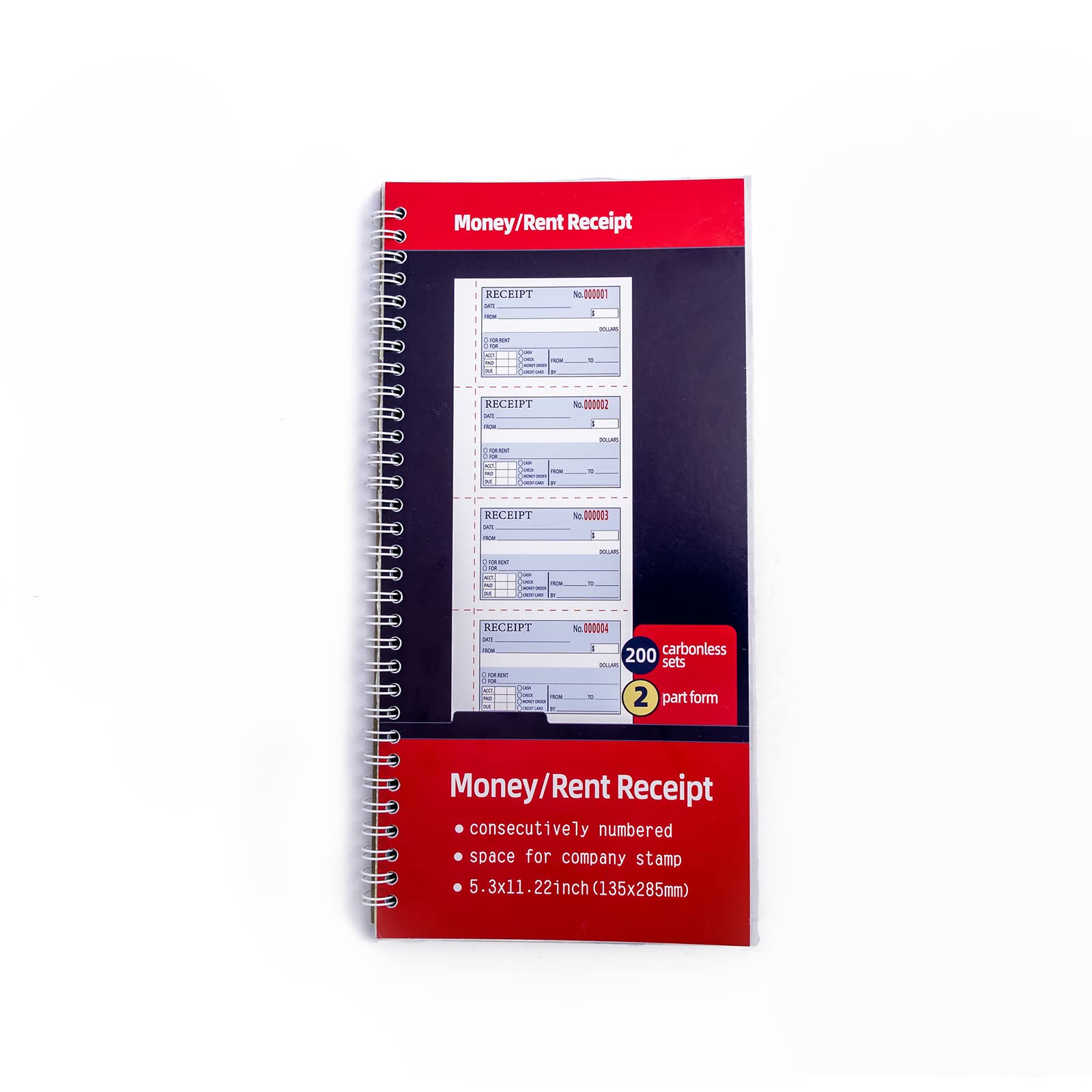 Receipt Book with Carbon Copies,Money and Rent Receipt Book,2-Part ...