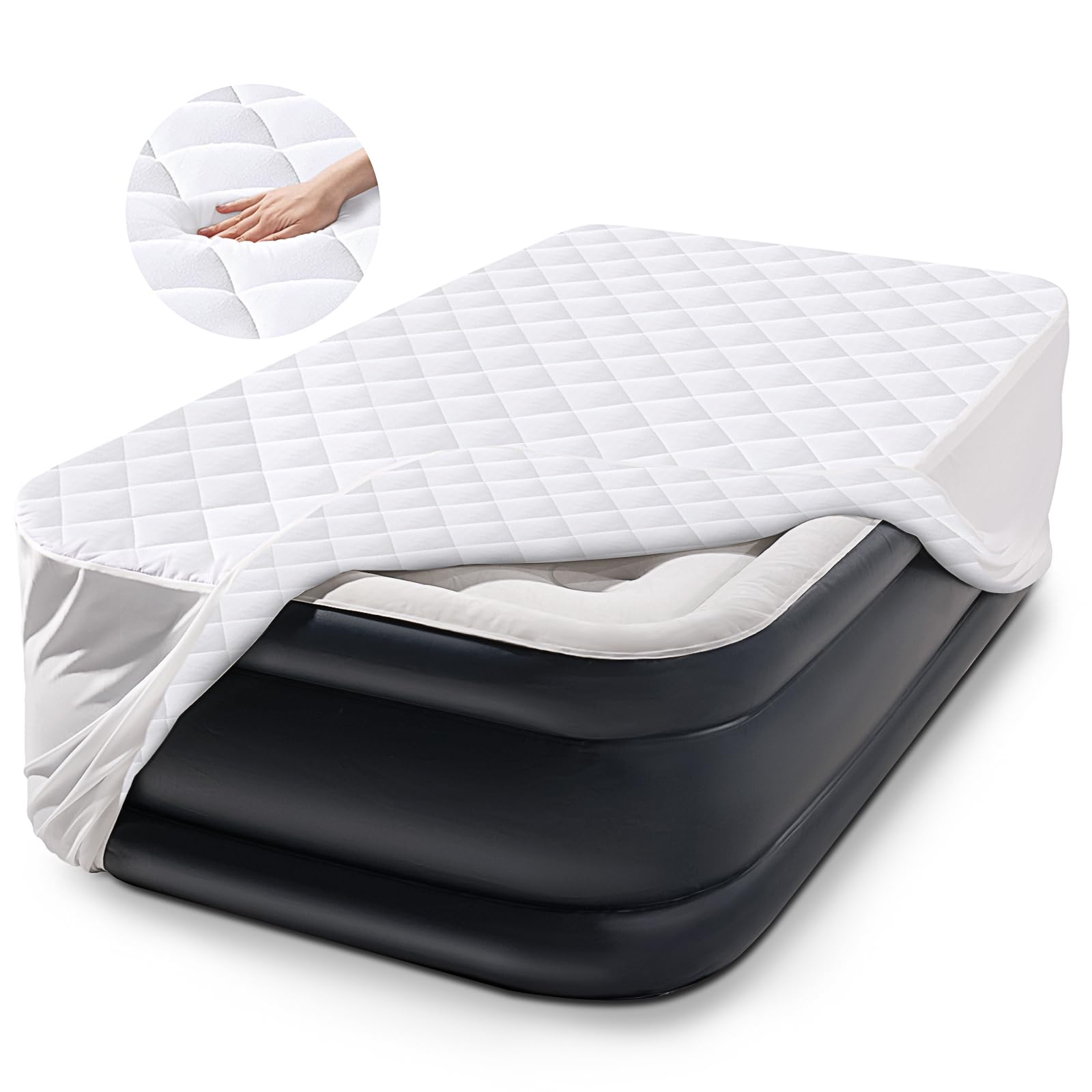 Amazon.com: CHERIMOR Mattress Pad, Twin Mattress Topper with Adjustable ...