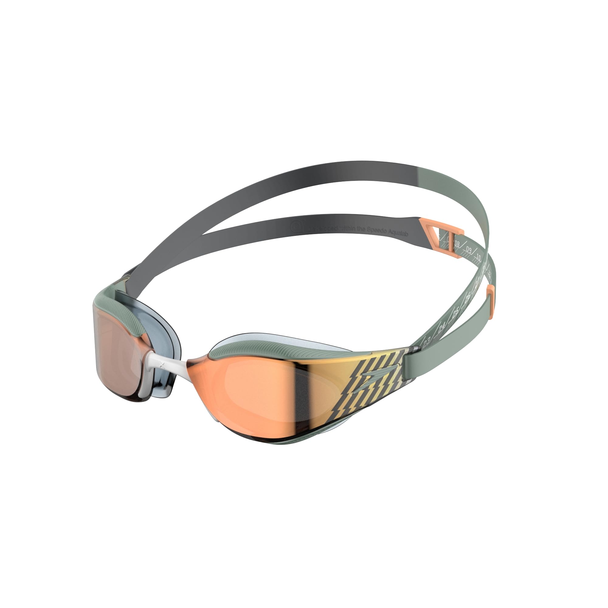 Amazon.com : Speedo Fastskin Hyper Elite Mirrored Goggle, Country Green ...