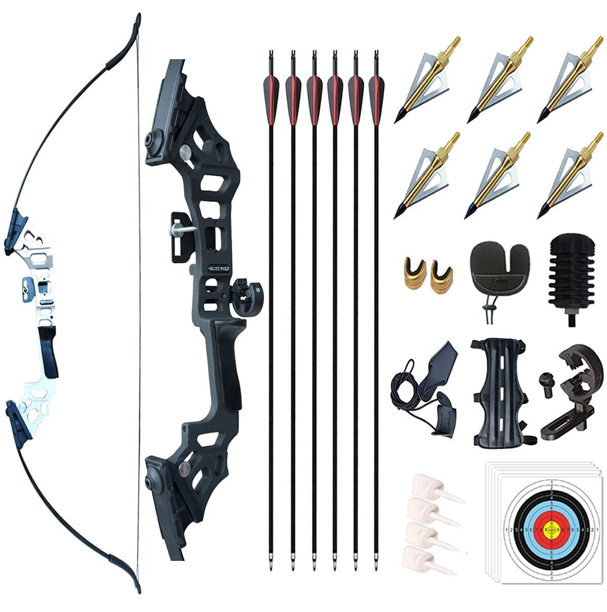 Monleap Archery 51" Takedown Recurve Bow and Arrows Set for Adults ...