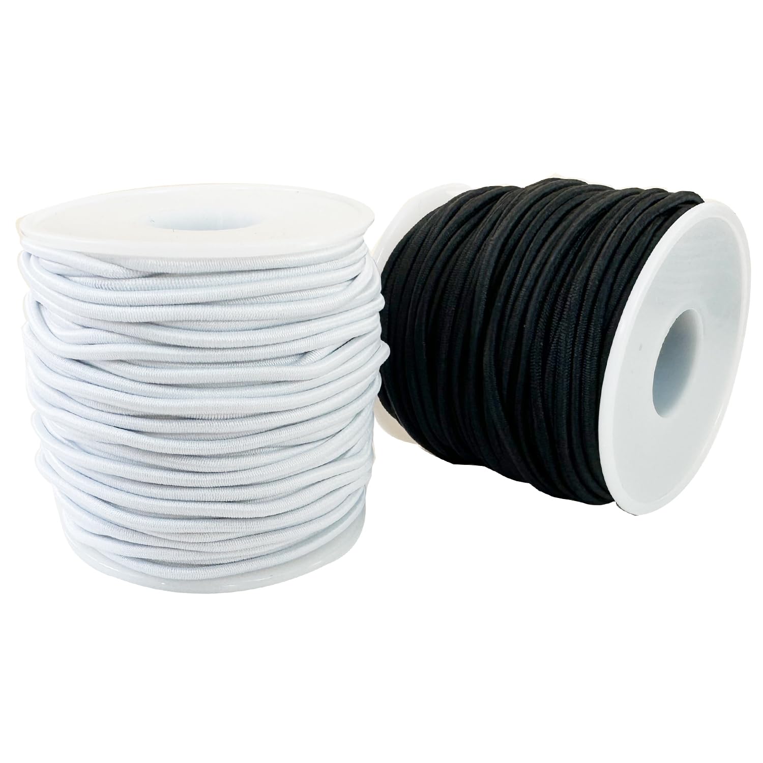 Amazon.com: 2mm Elastic Cord, QBJAYTY 42m Black and White Elastic Cord ...