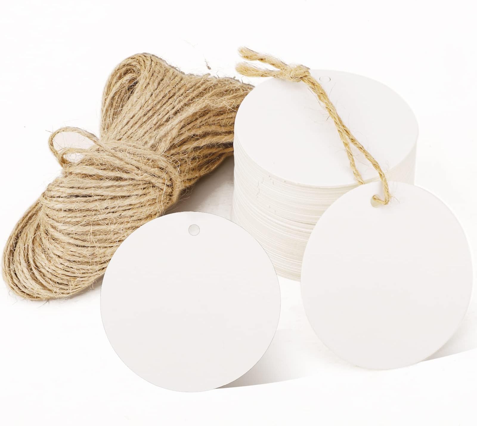 Amazon.com : Segarty Round Tags, 100 PCS Craft Gift Tags, Tag with 65 ...