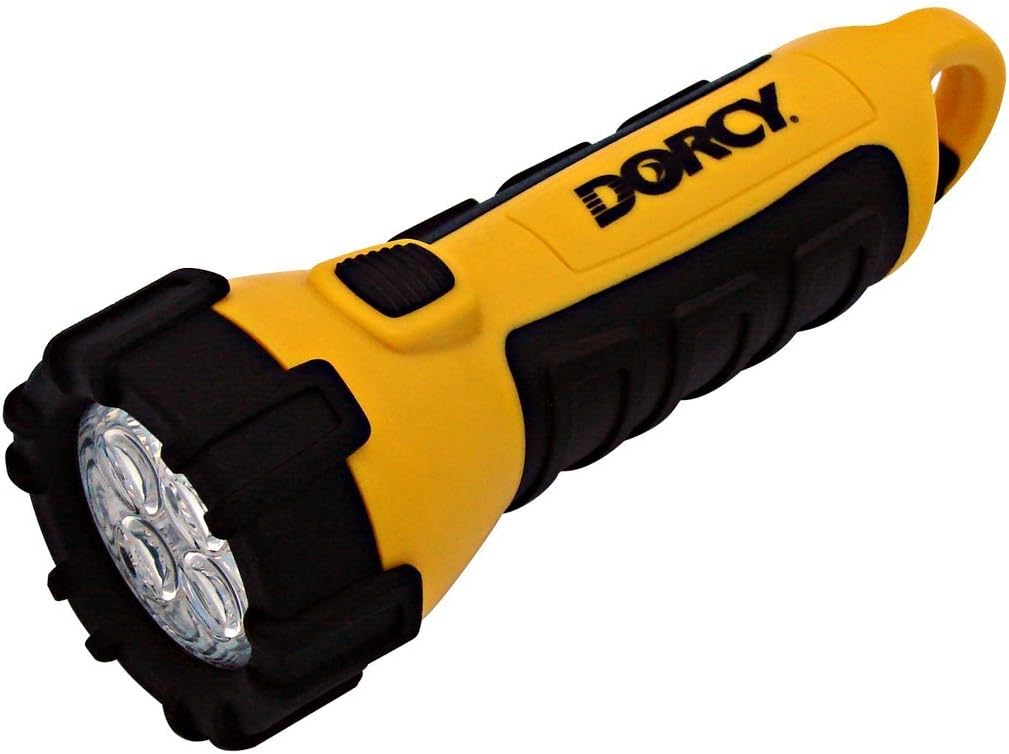 Dorcy Waterproof LED Flashlight 41-2510, 55-Lumens, Yellow, Handheld ...